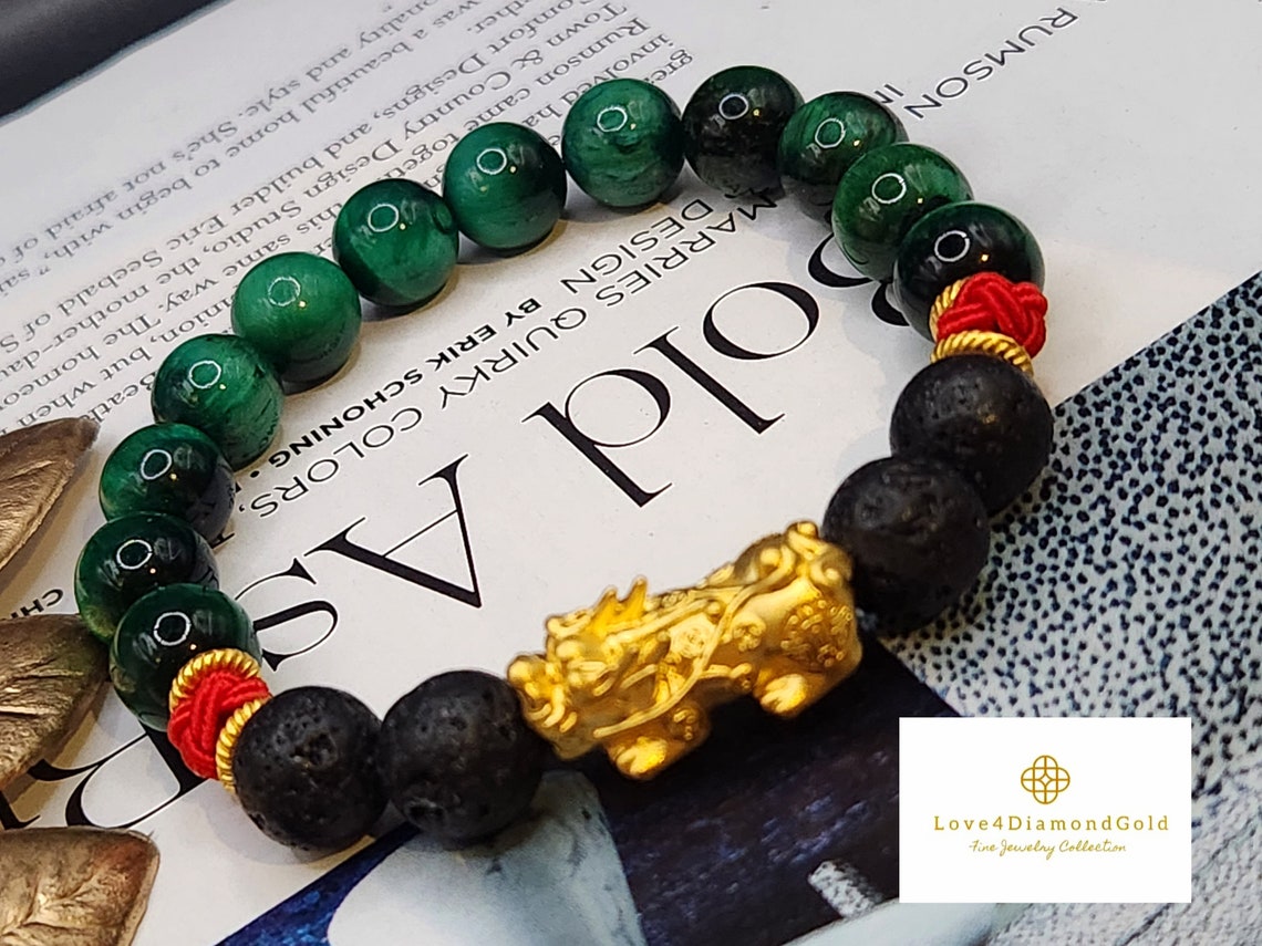 Real 24K Gold Pixiu Bracelet Real Feng Shui Bracelet 24K Pixiu Bracelet ...
