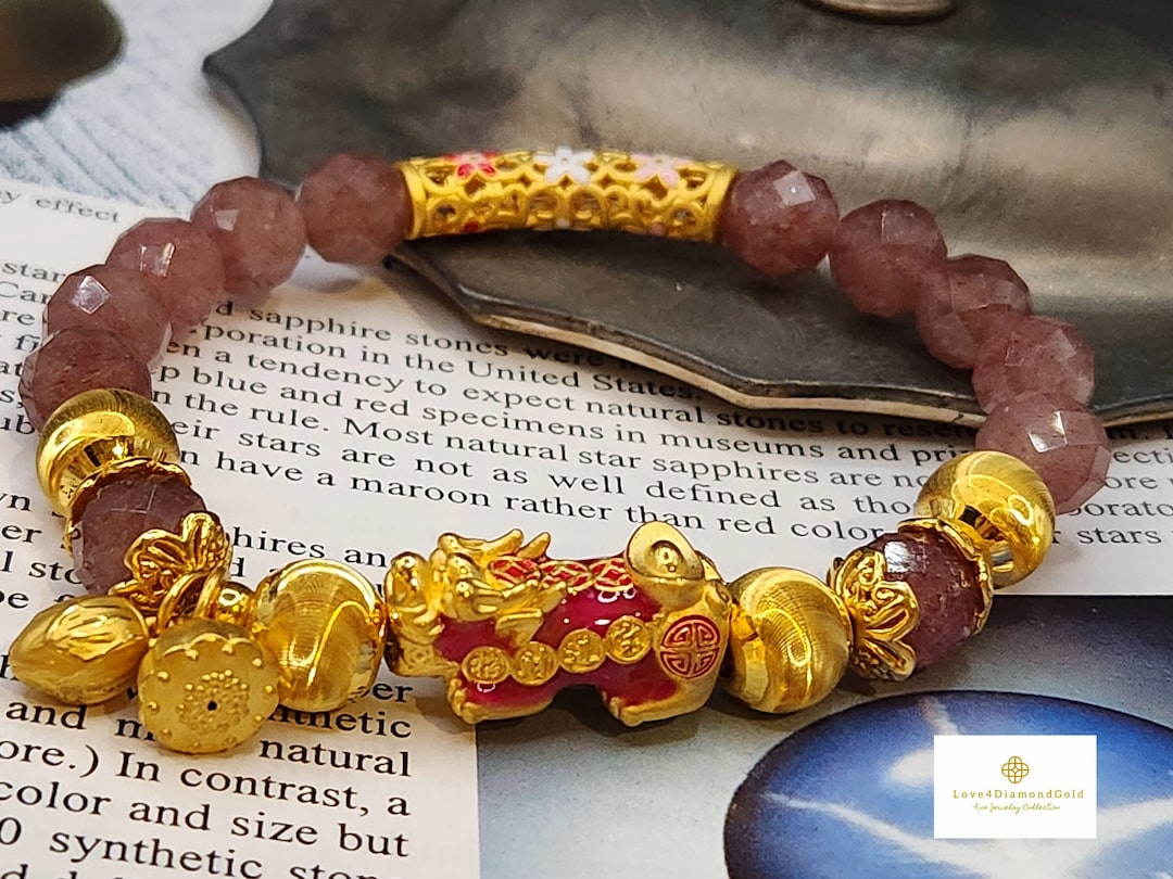 Real 24K Gold Pixiu Bracelet Real Feng Shui Bracelet 24K - Etsy UK