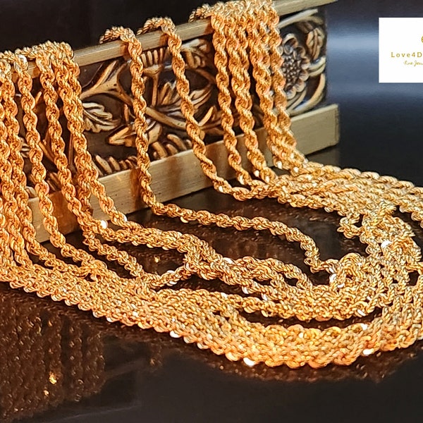 Real Gold 18 Chain - Etsy