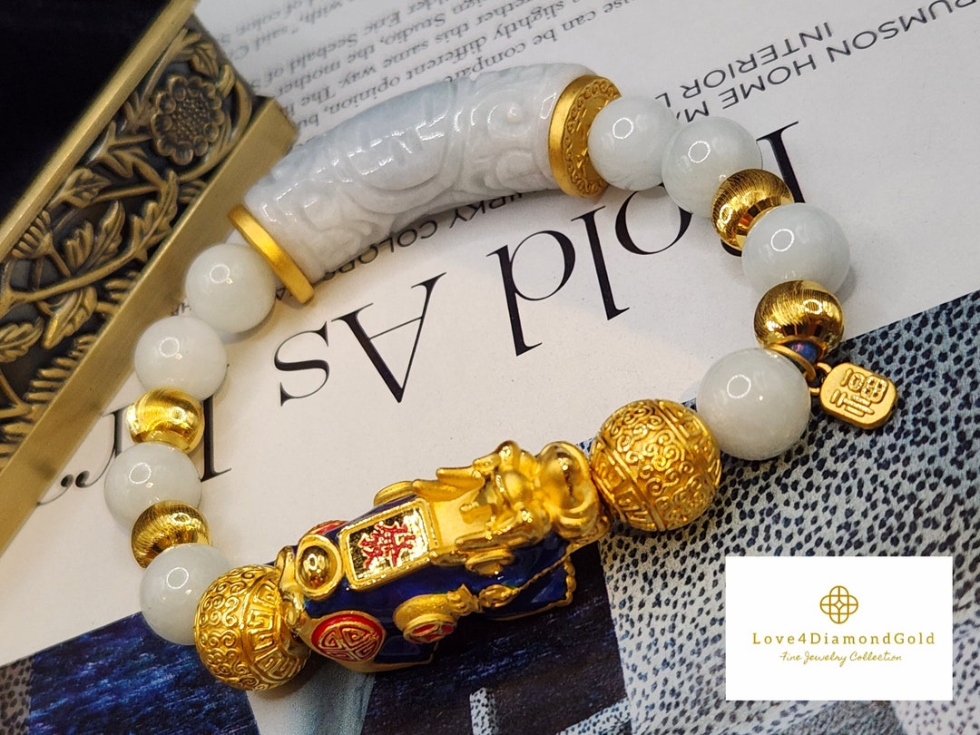 24K Real Gold Pi Xiu Bracelet Real 24K Pixiu Bracelet 24K Bracelet Real ...
