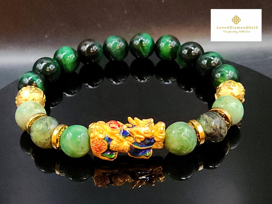 Real 24K Gold Pixiu Bracelet Feng Shui Bracelet 24K Wealth Bracelet ...