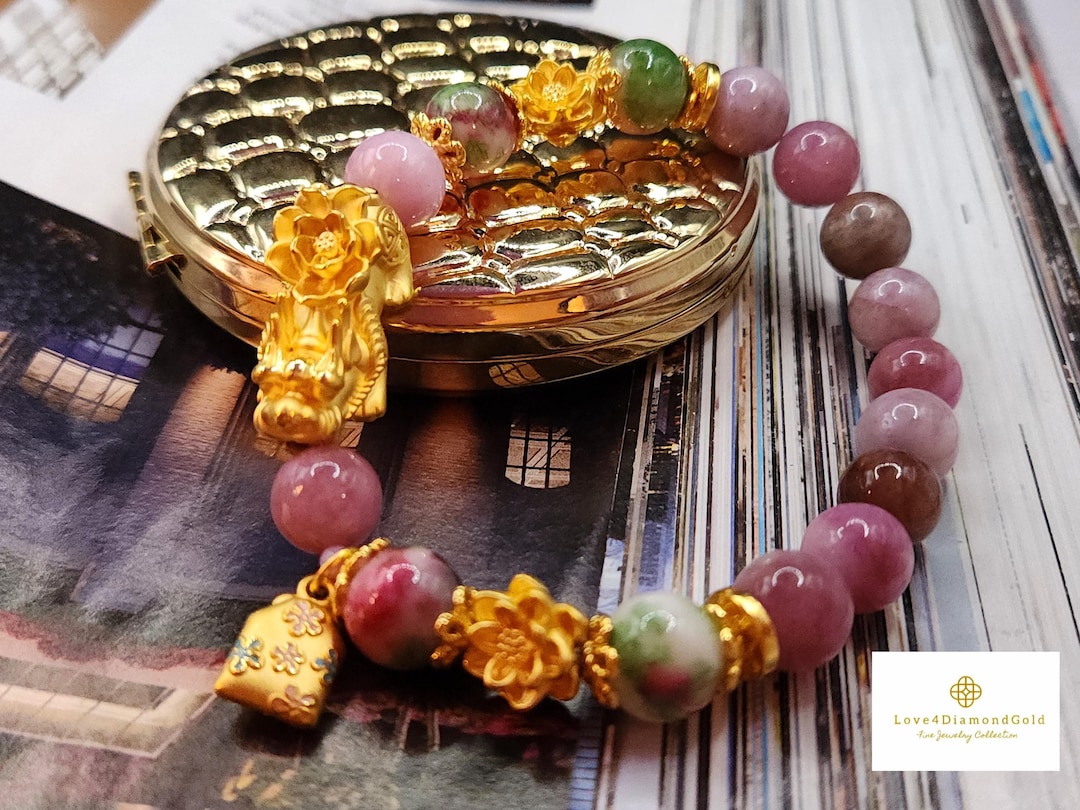 24K Real Gold Pixiu Bracelet Real Feng Shui Bracelet 24K Wealth ...