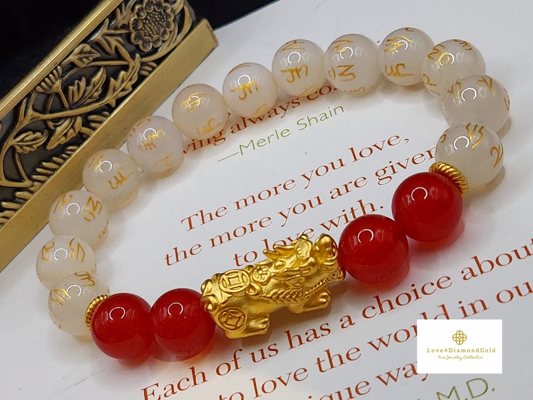Real 24K Gold Pixiu Bracelet Real Feng Shui Bracelet 24K Pixiu Bracelet ...