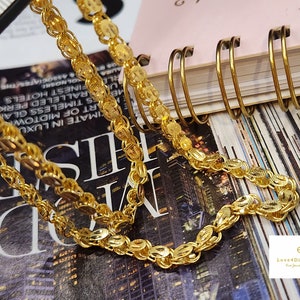 16" " Real 18K Gold Chain 18K Gold Specialty Chain Necklace 18K Gold ...