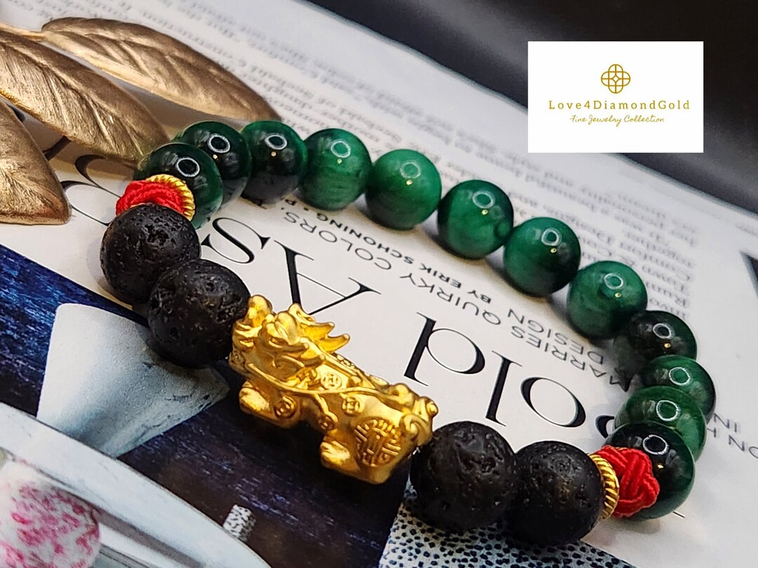 Real 24K Gold Pixiu Bracelet Real Feng Shui Bracelet 24K Pixiu Bracelet ...