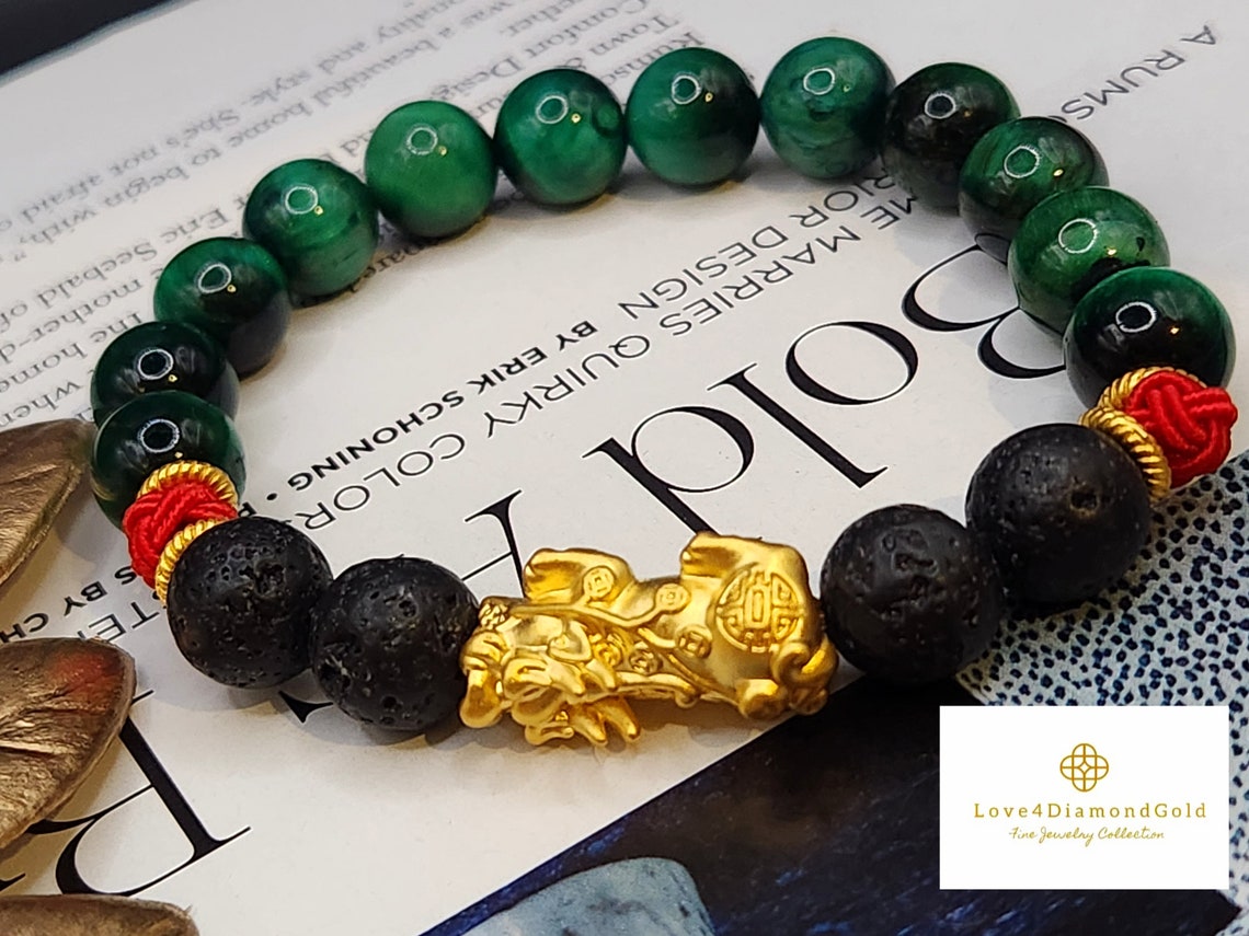 Real 24K Gold Pixiu Bracelet Real Feng Shui Bracelet 24K Pixiu Bracelet ...