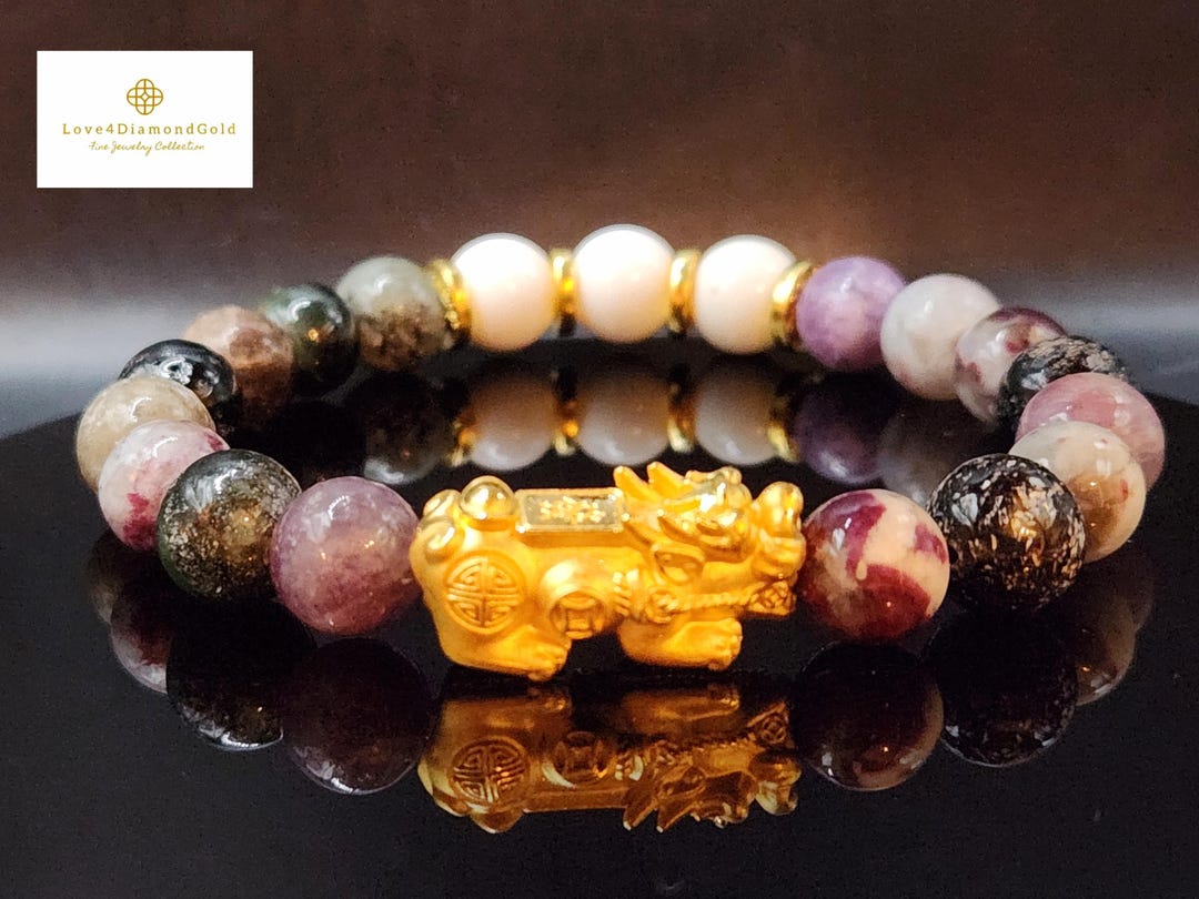 Real 24 Karat Pure Gold Feng Shui Bracelet 24K Gold Wealth Attractor ...