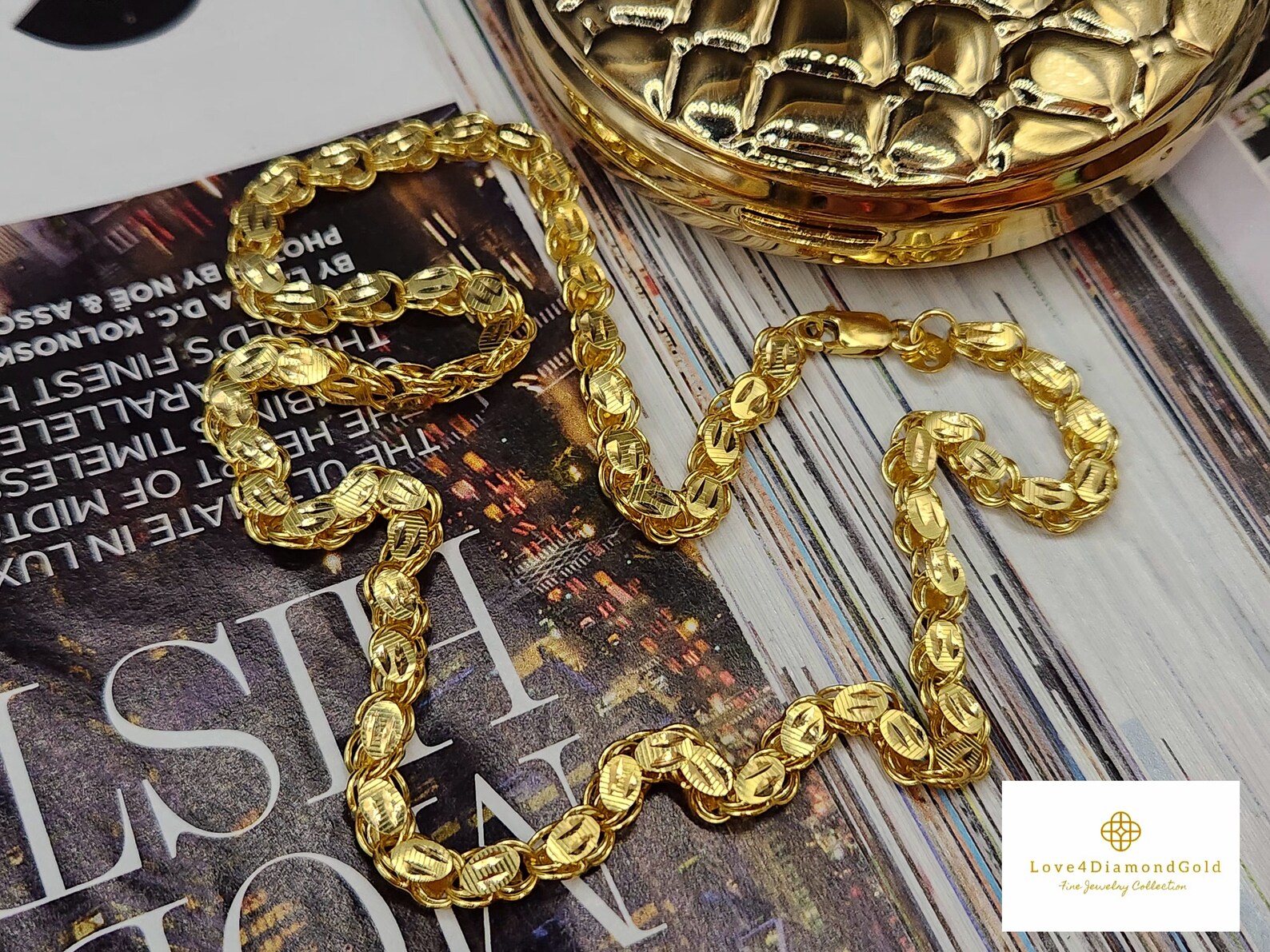 16" " Real 18K Gold Chain 18K Gold Specialty Chain Necklace 18K Gold ...