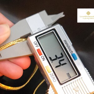 22 Real 18K Snake Chain Necklace 18K Gold Cobra Chain Necklace Solid ...