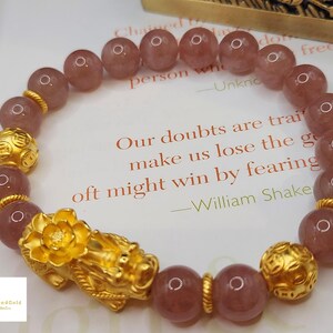 Real 24K Gold Pixiu Bracelet Real Feng Shui Bracelet 24K Wealth ...