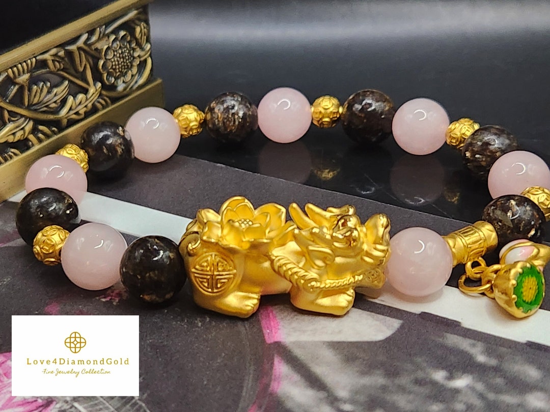 Real 24K Gold Pixiu Bracelet Real Feng Shui Bracelet 24K Pixiu Bracelet ...