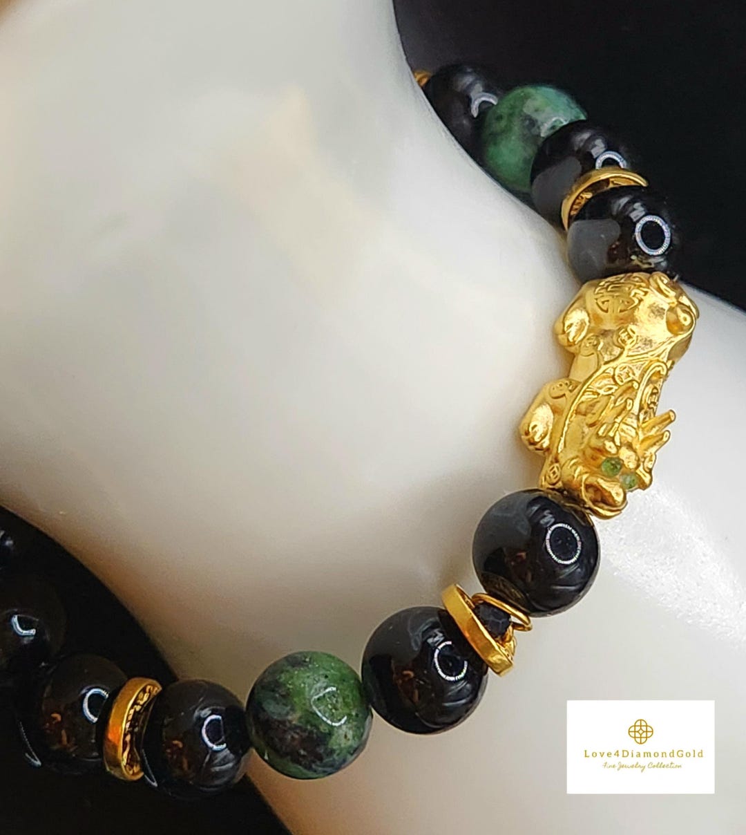 Real Pure Gold Pixiu Bracelet Real Feng Shui Bracelet Money Attractor ...