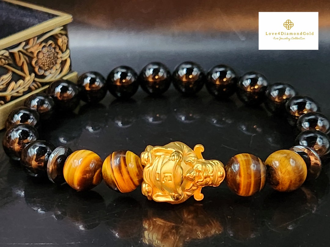 24K Real Gold Bracelet Real 24K Gold God of Wealth Bracelet 24K Gold ...