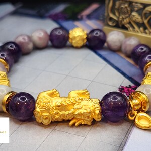 24K Real Gold Pi Xiu Bracelet Real 24K Pixiu Bracelet 24K Bracelet Real ...