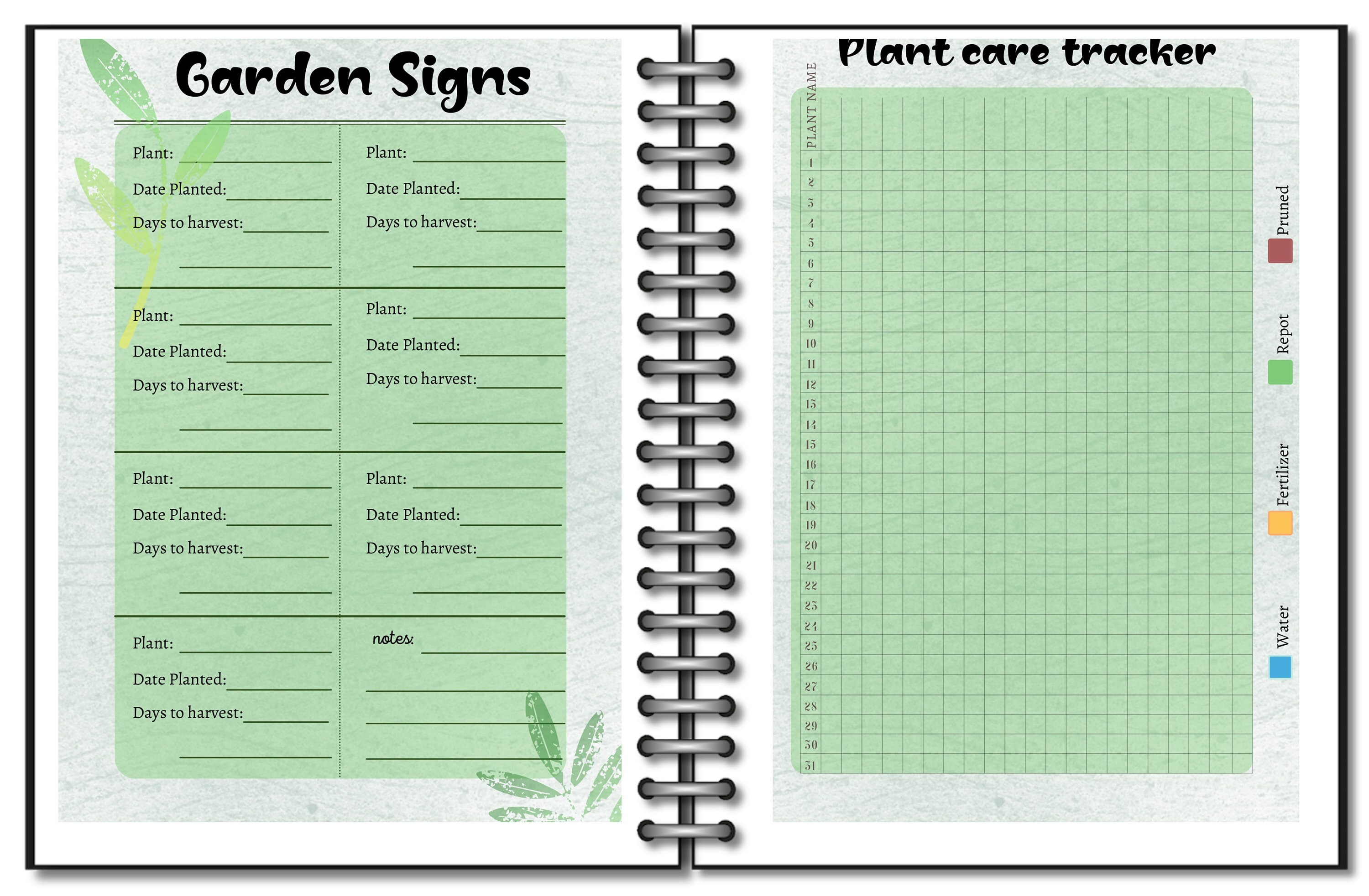 Garden Planner Printable, Gardening Log, Garden Journal, Gardening ...