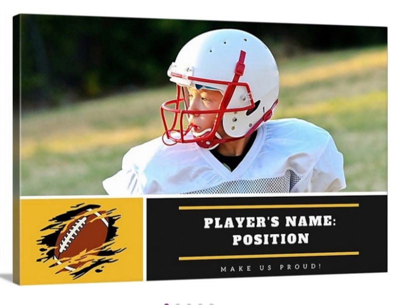 Custom Football Photo Collage / Sport Wall Art Decor / Football Wall ...