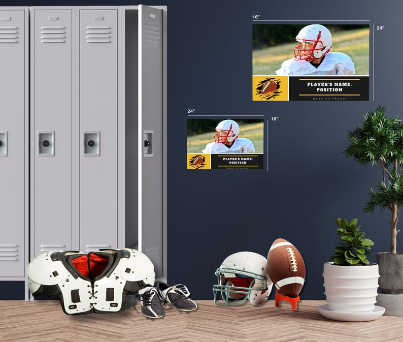 Custom Football Photo Collage / Sport Wall Art Decor / Football Wall ...