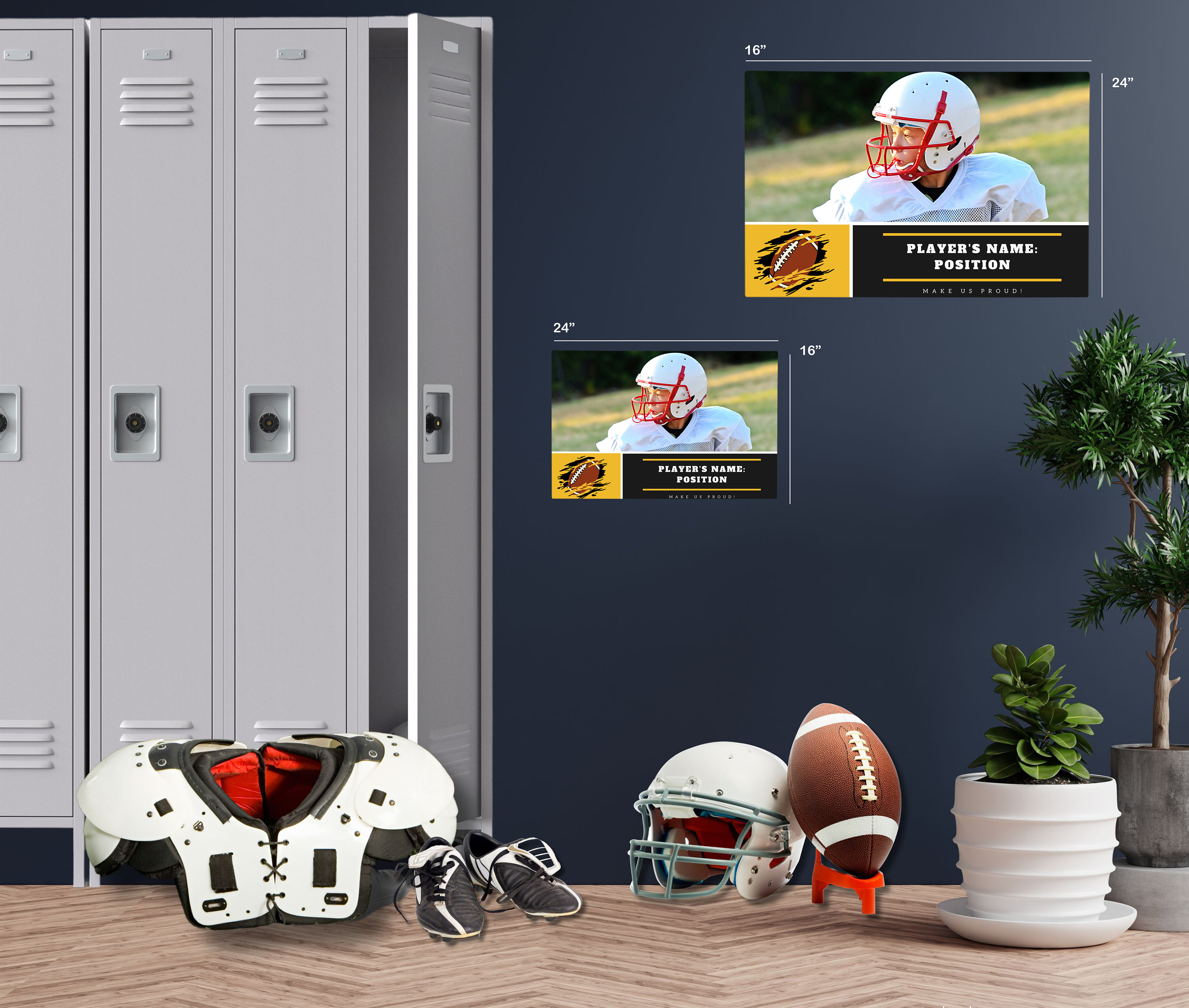 Custom Football Photo Collage / Sport Wall Art Decor / Football Wall ...