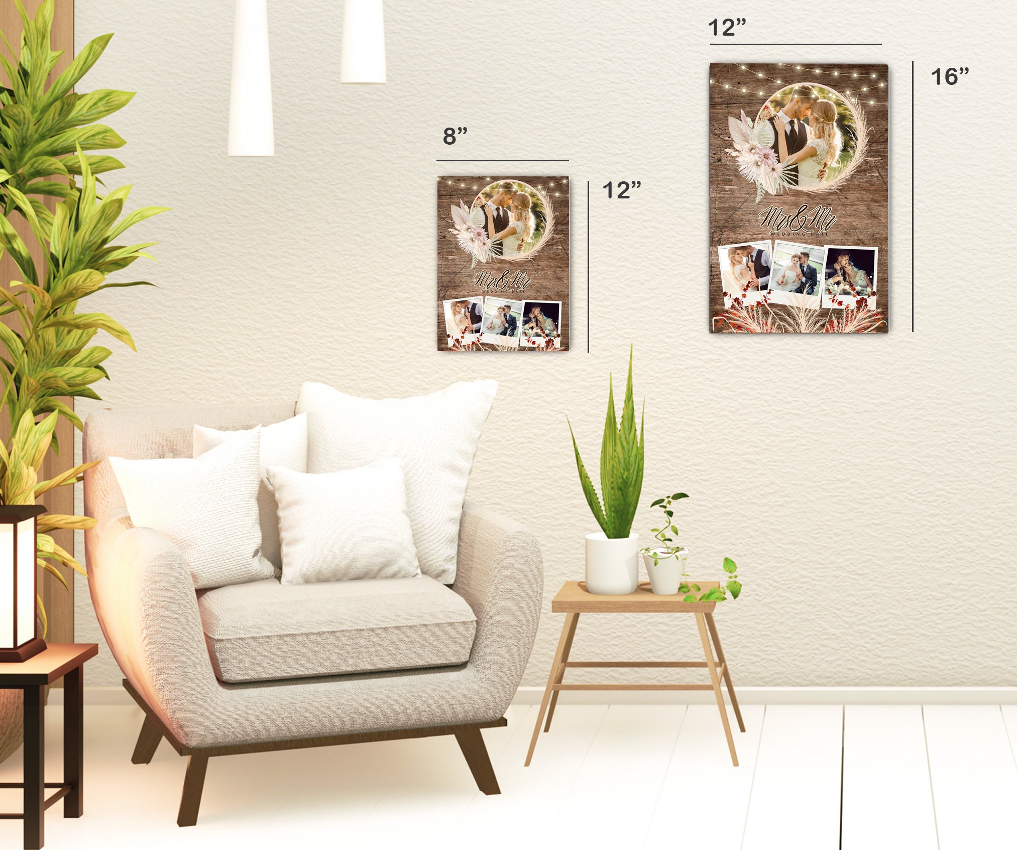 Farmhouse Wedding Collage Display Multiple Photos Rustic Collage for ...