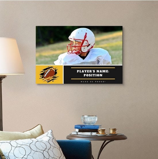 Custom Football Photo Collage / Sport Wall Art Decor / Football Wall ...