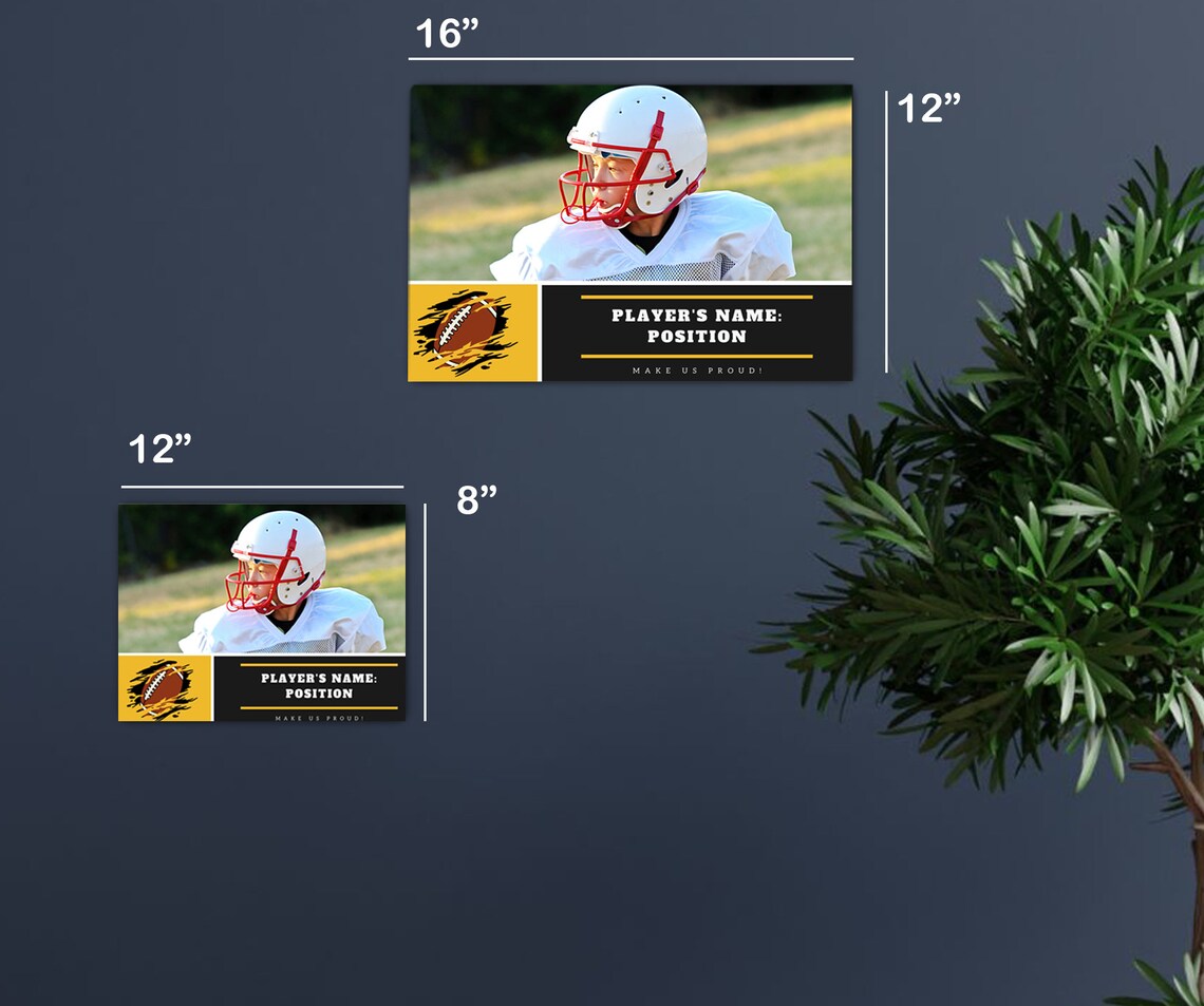 Custom Football Photo Collage / Sport Wall Art Decor / Football Wall ...