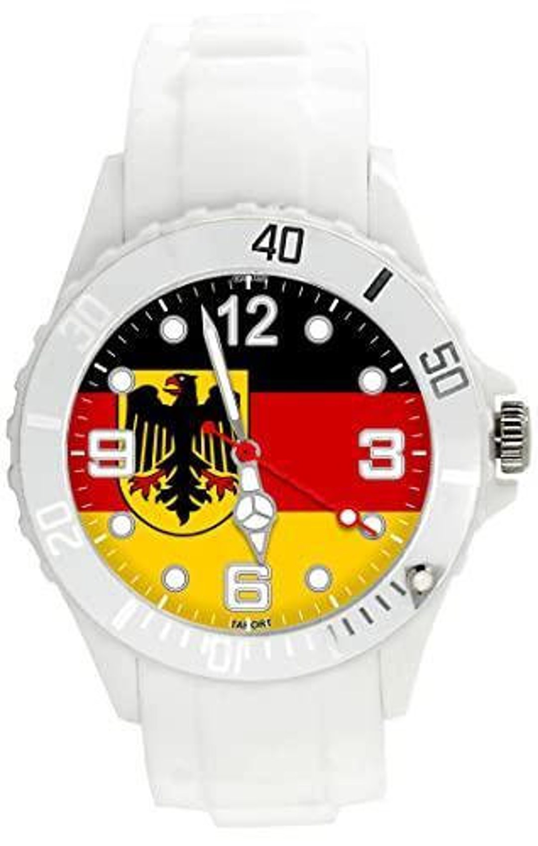 Taport White Silicone Quartz Watch for Fans of Germany - Etsy