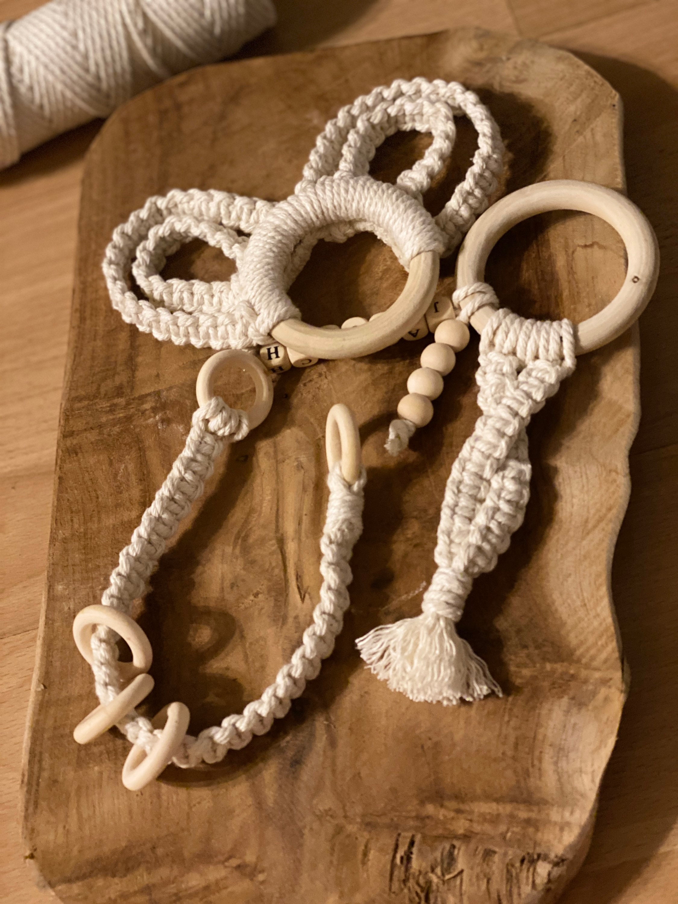Macrame Grasping Toy Personalized Grip Ring Baby Baby - Etsy
