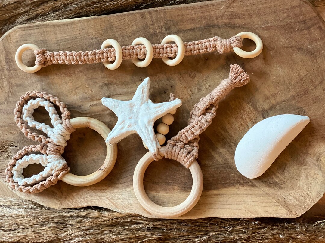 Macrame Grasping Toy Personalized Grip Ring Baby Baby - Etsy