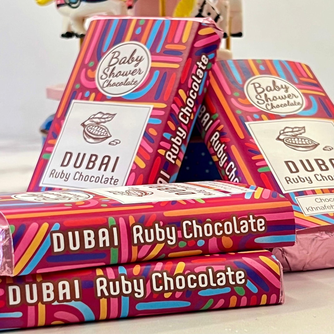 Ruby Dubai Chocolate, Dubai Chocolate Bar, Knafeh Chocolate, Kunafa Pistachio Milk Chocolate ...