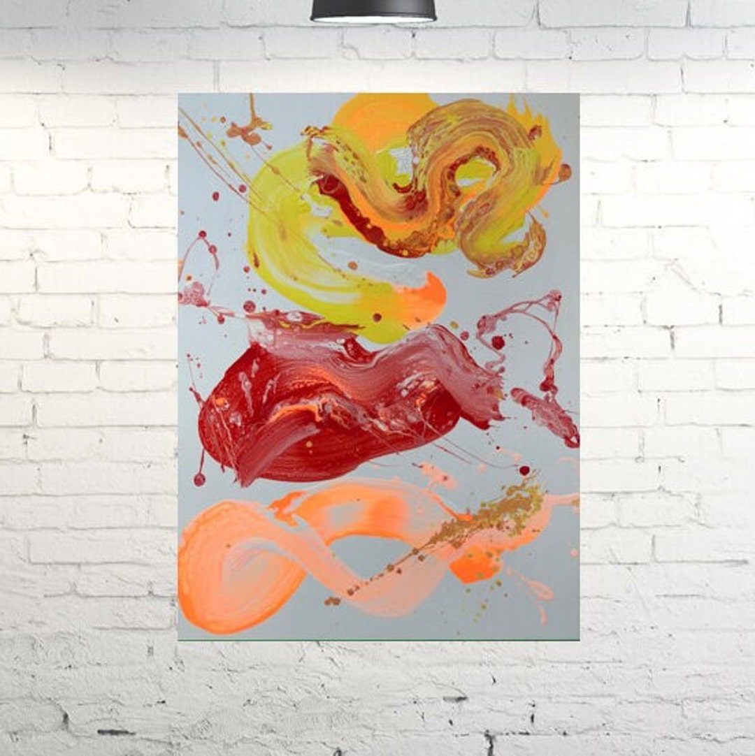 Dragonia - ORIGINAL Acrylic Painting on Canvas - Abstract Art - Etsy