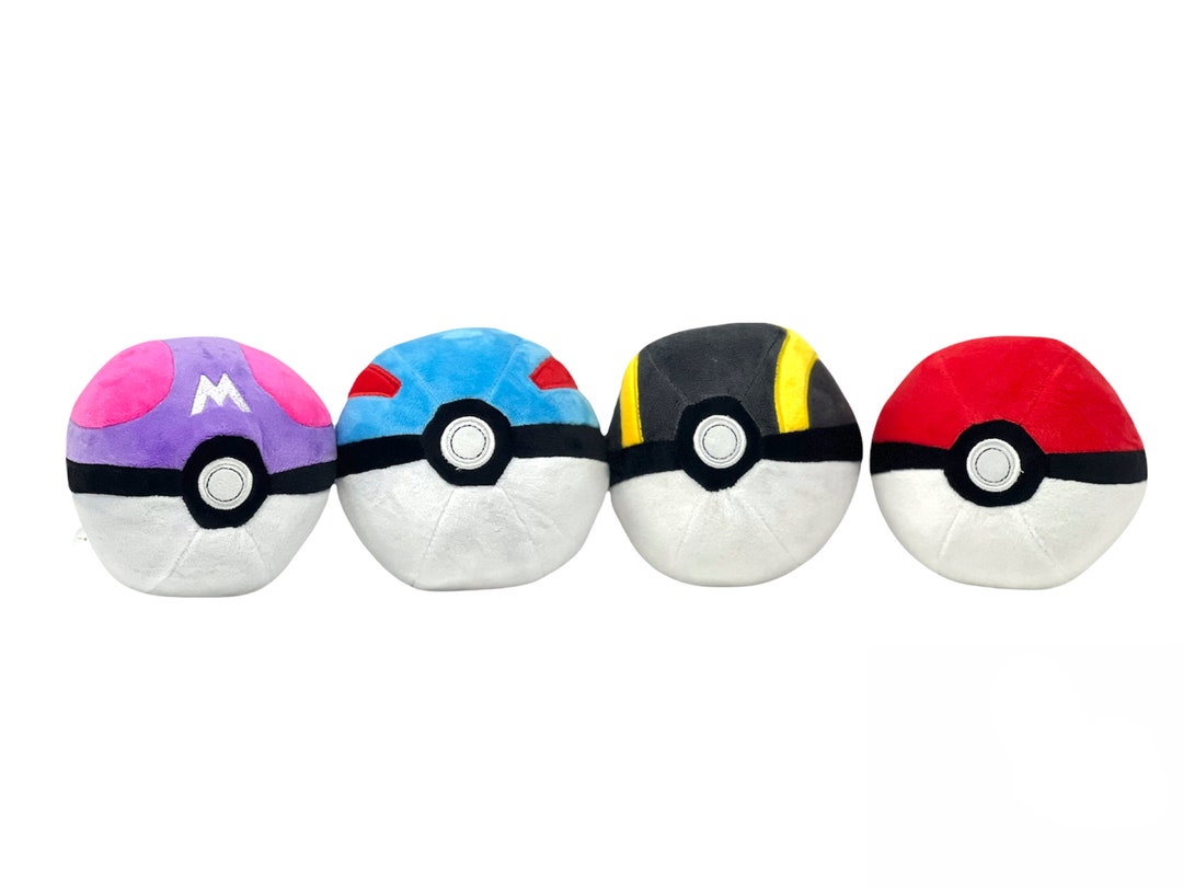 4 Pieces Complete Pokeball Plush Toys Set Pokemon Pokeball Toys Each 4 ...