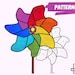 LGBTQ Pride Pattern • Rainbow Pinwheel Stained Glass Pattern • Digital ...