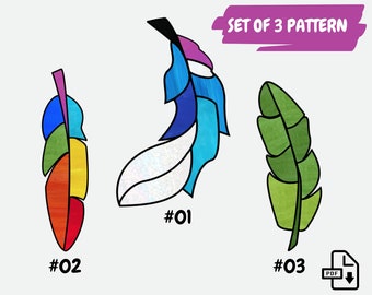 Stained Glass Feather - Etsy