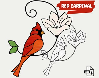 Stained Glass Cardinal - Etsy