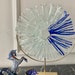 Modern Glass Disc Sculpture • Abstract Fused Glass Disc • Unique Decor ...