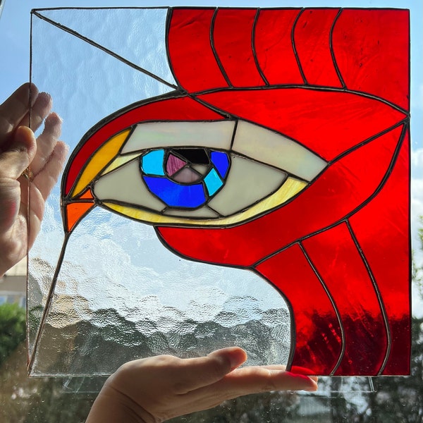 Stained Glass Hawk - Etsy