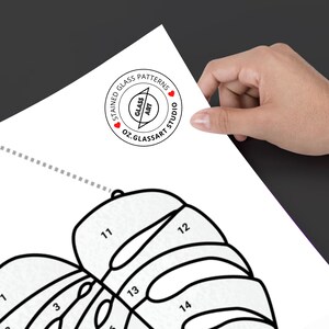 Monstera Pattern • Monstera Stained Glass Pattern to Download • Digital ...