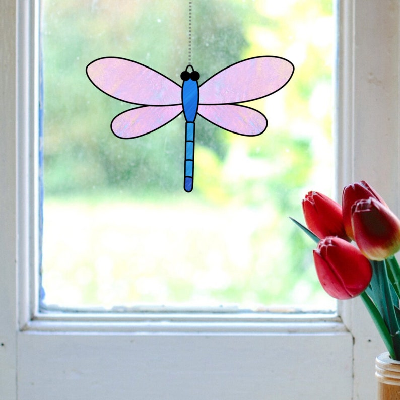 Dragonfly Suncatcher Stained Glass Pattern • Easy Beginner Project ...