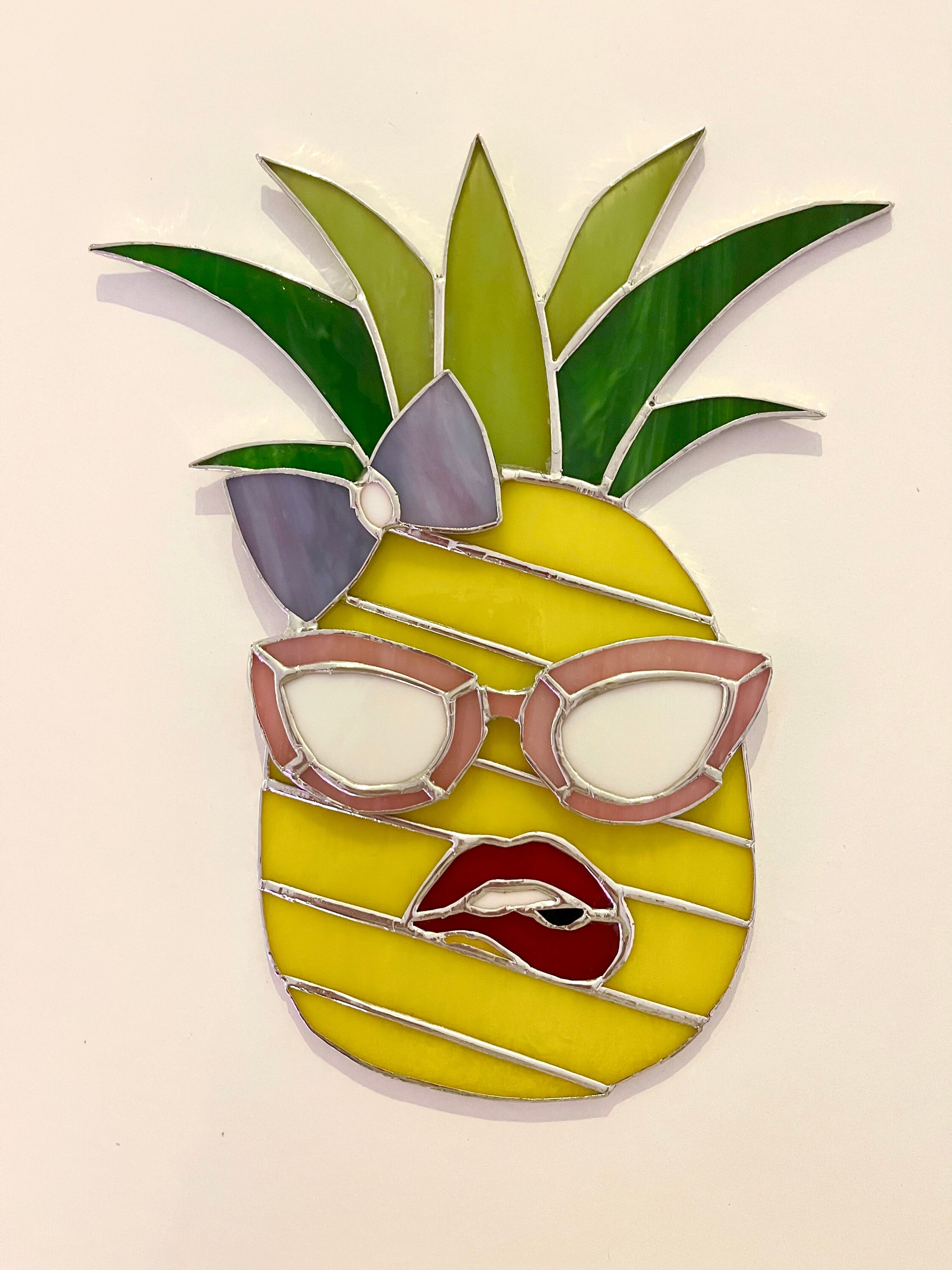 Stained Glass Pineapple Pattern Unique 3D Miss Pineapple - Etsy