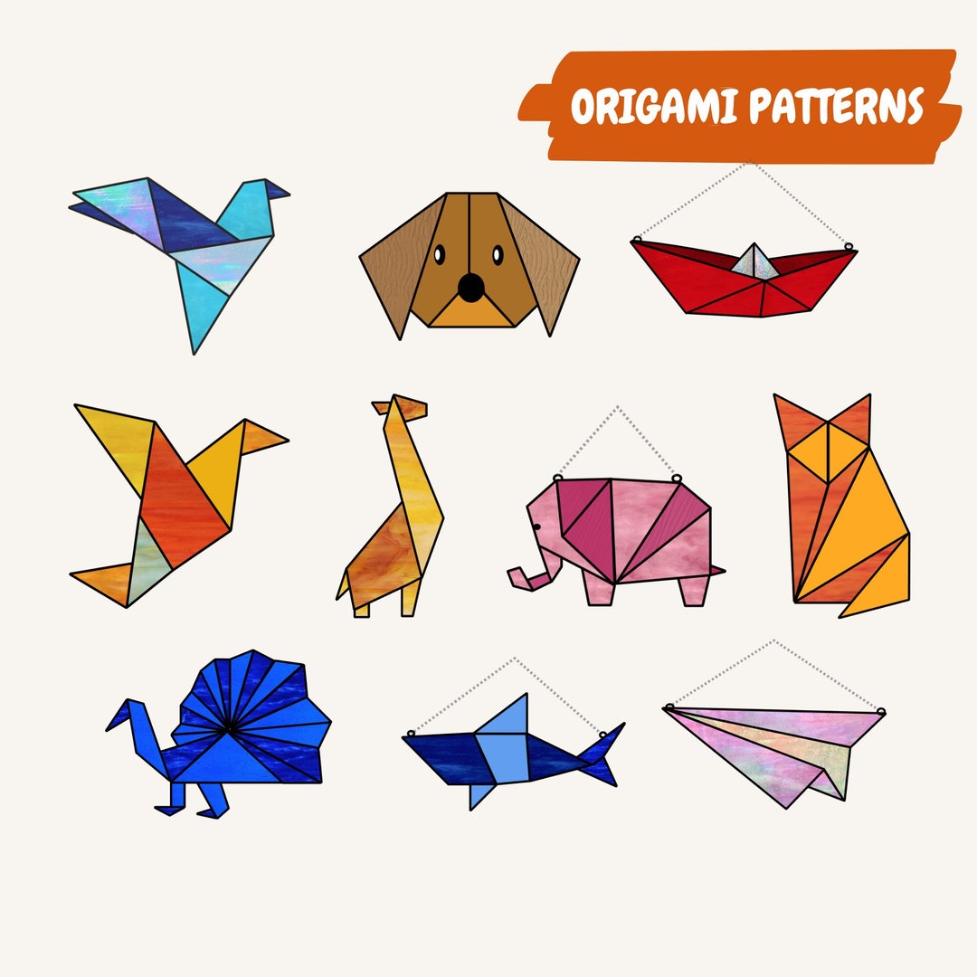 Stained Glass Origami Animal Patterns: Mega Pack (digital Download) - Etsy
