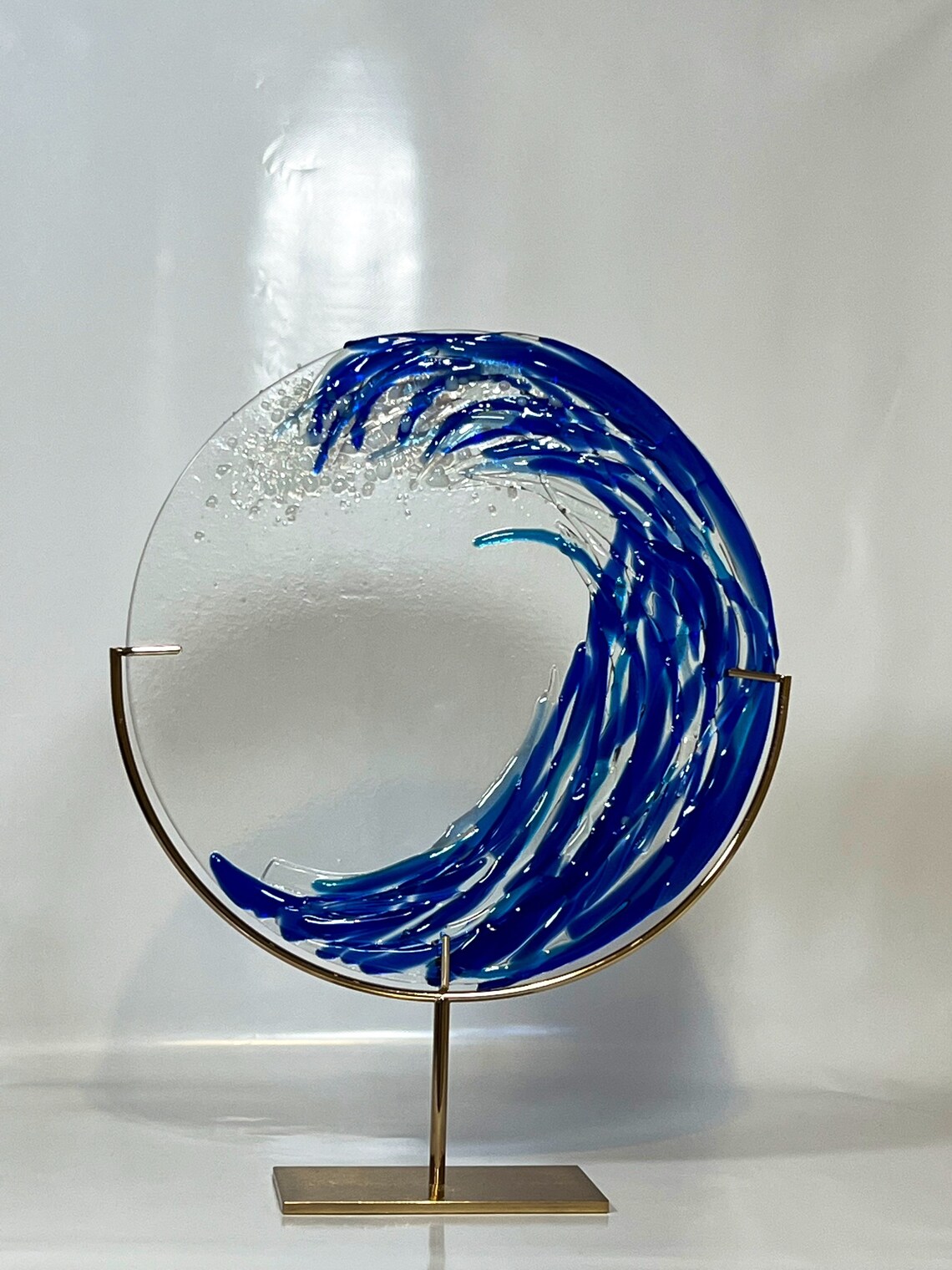Fused Glass Ocean Wave Sculpture Beach Suncatcher for Home - Etsy