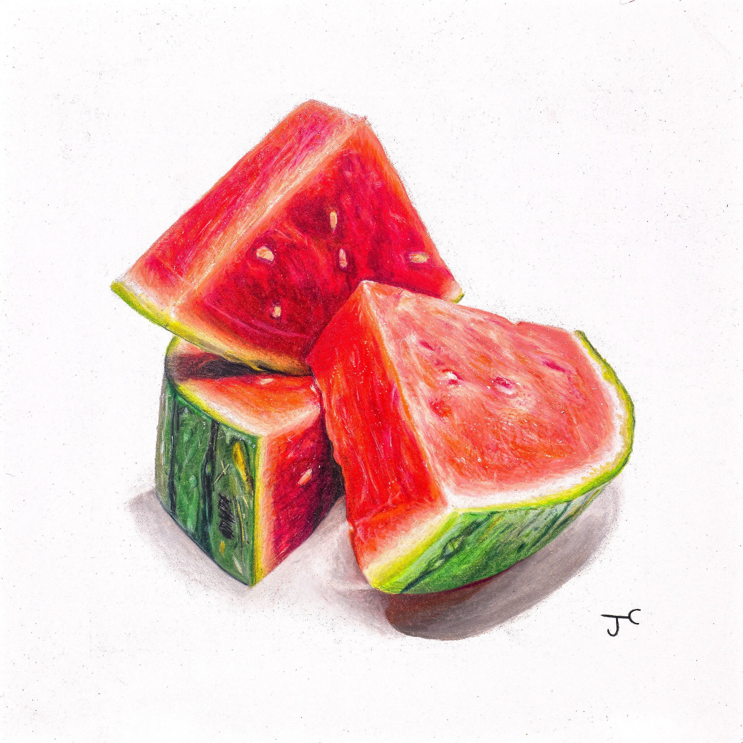 Watermelon Pencil Drawing