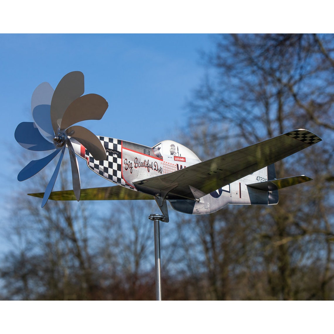 80 Cm (XL) Mustang P-51 D Windmill Aircraft Garden Decoration ...