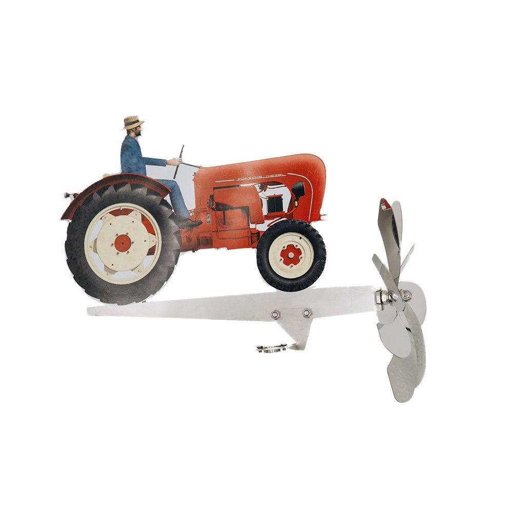 Red Tractor as Wind Spinner to Decoration Your Garden or Balcony - Etsy