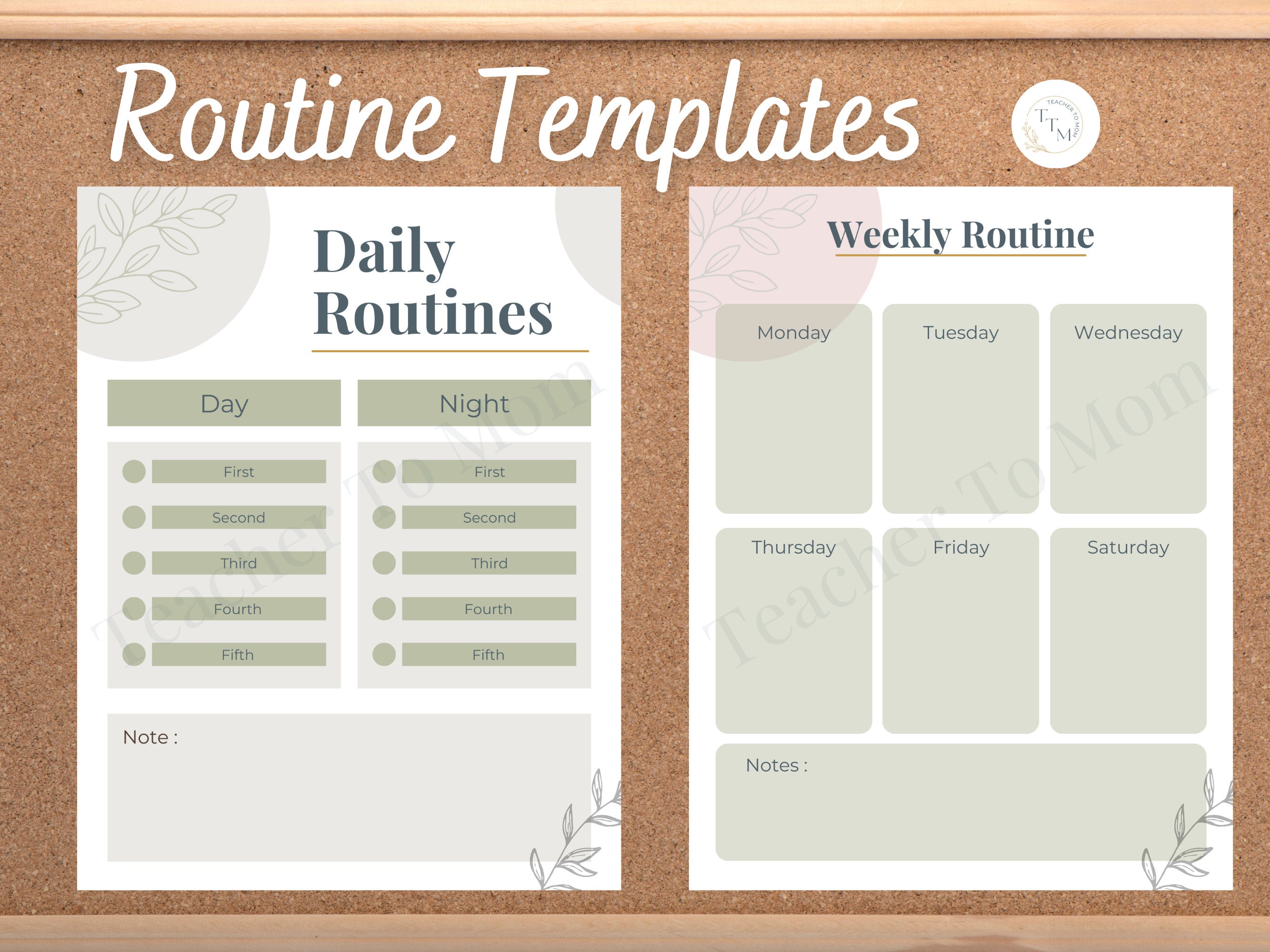 Routine Tracker | Canva Template| Digital File | Daily | Weekly - Etsy
