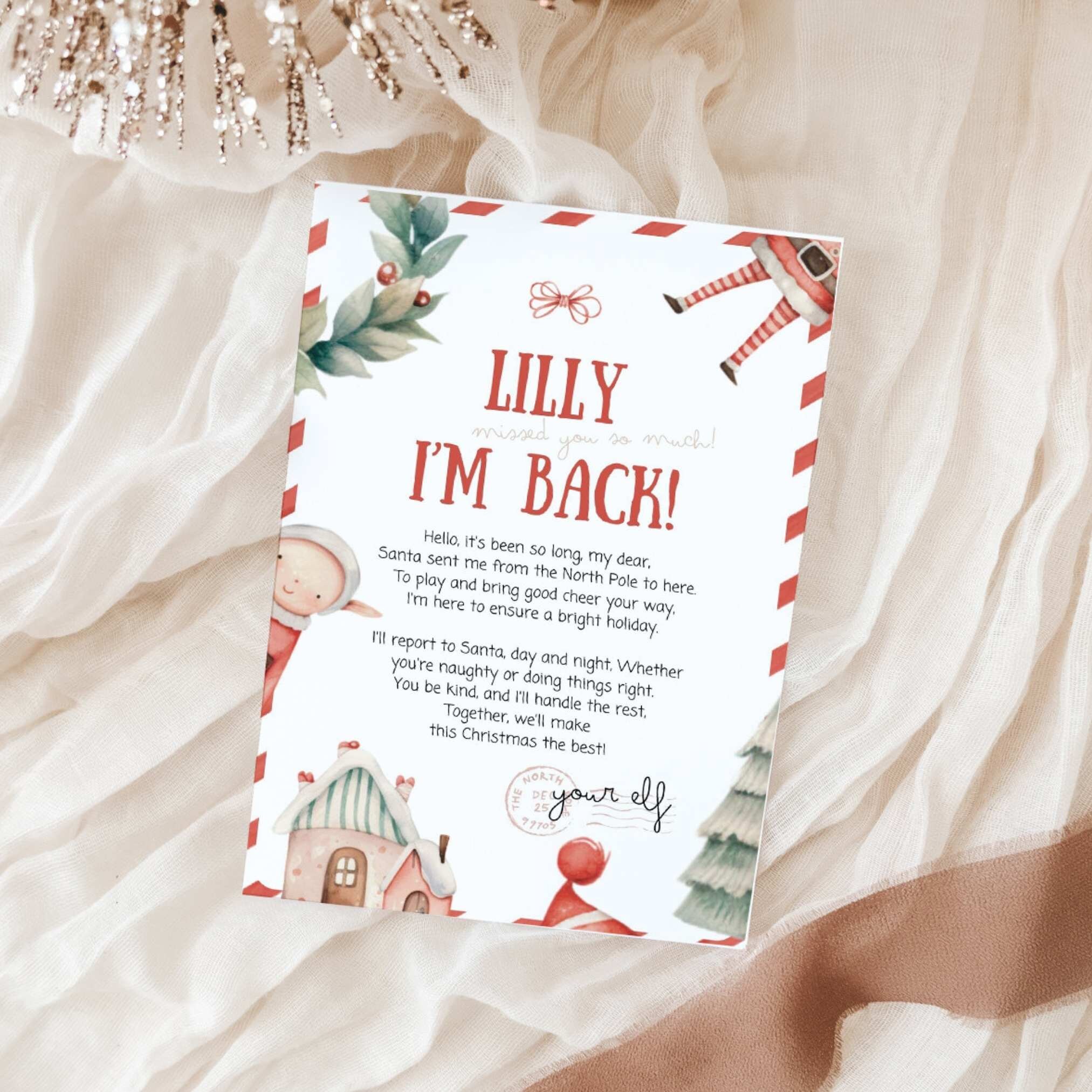 EDITABLE Elf Printable Ideas, Elf Welcome Letter, Elf Arrival Letter ...