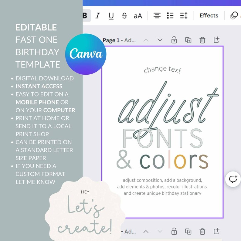 Editable Fast One Birthday My First Year Monthly Photo Banner Template ...