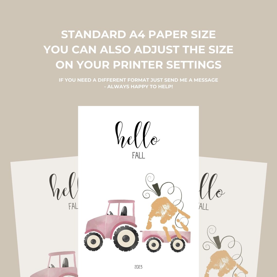 Fall Handprint Craft Printable Bundle Pumpkin Art Preschool - Etsy