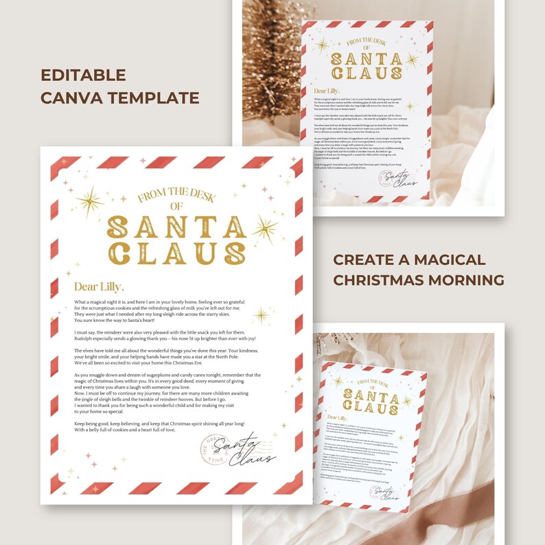 Santa's Special Letters: Official Nice List Certificate - Etsy