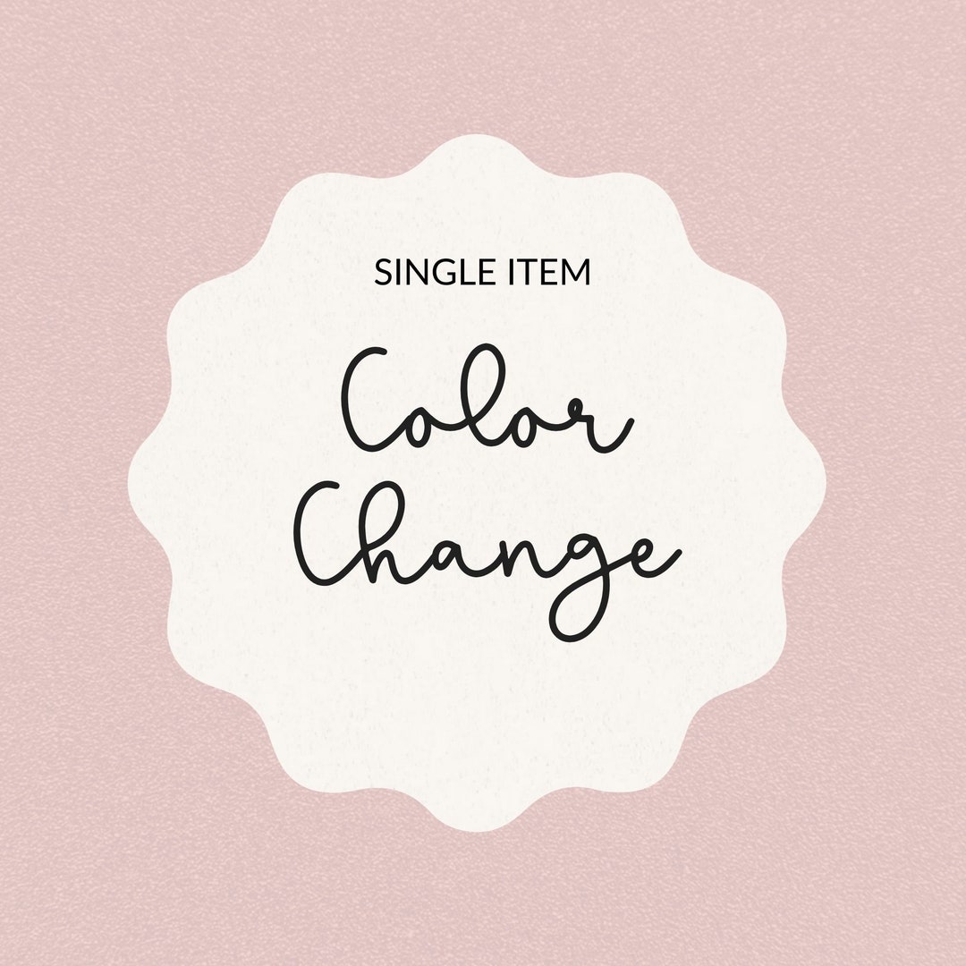 Single Item Color Change - Etsy